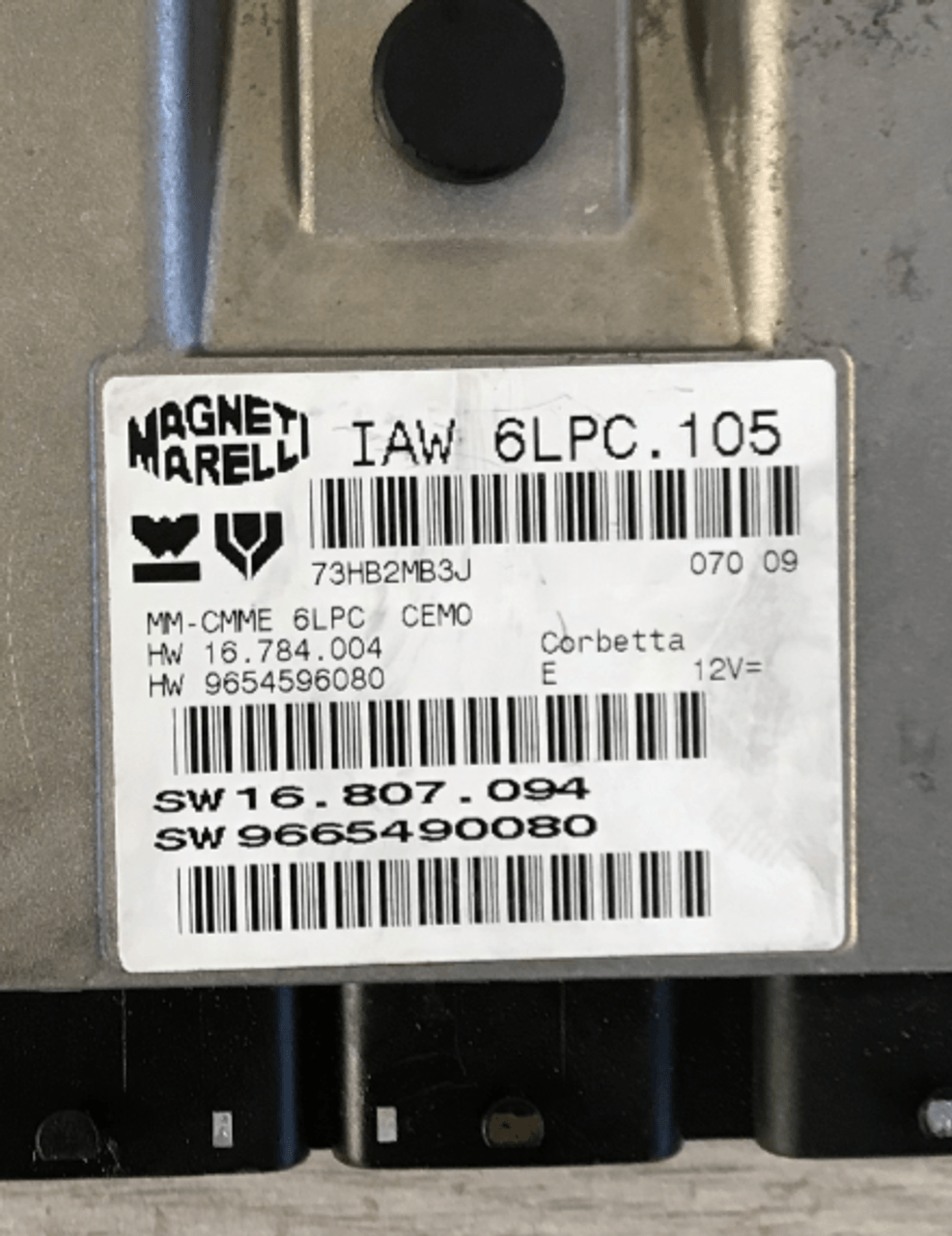 Magneti Marelli Engine ECU, IAW 6LPC.105, HW 16784004, HW 16.784.004 ...